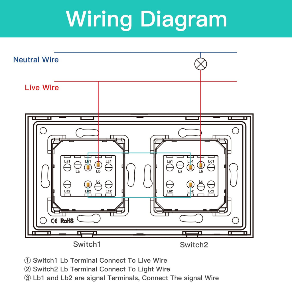 Bseed Button Light Switch 1Gang 1/2/3 Way Mechanical Switches Crossbar ...